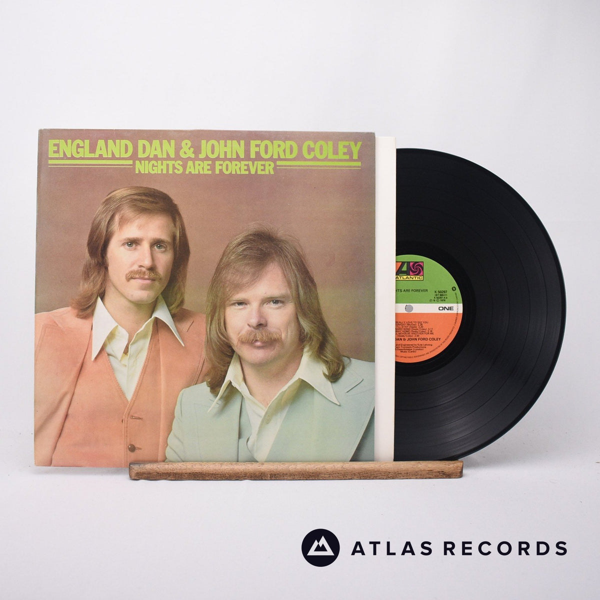England Dan & John Ford Coley Nights Are Forever LP Vinyl EX/EX – Atlas Records
