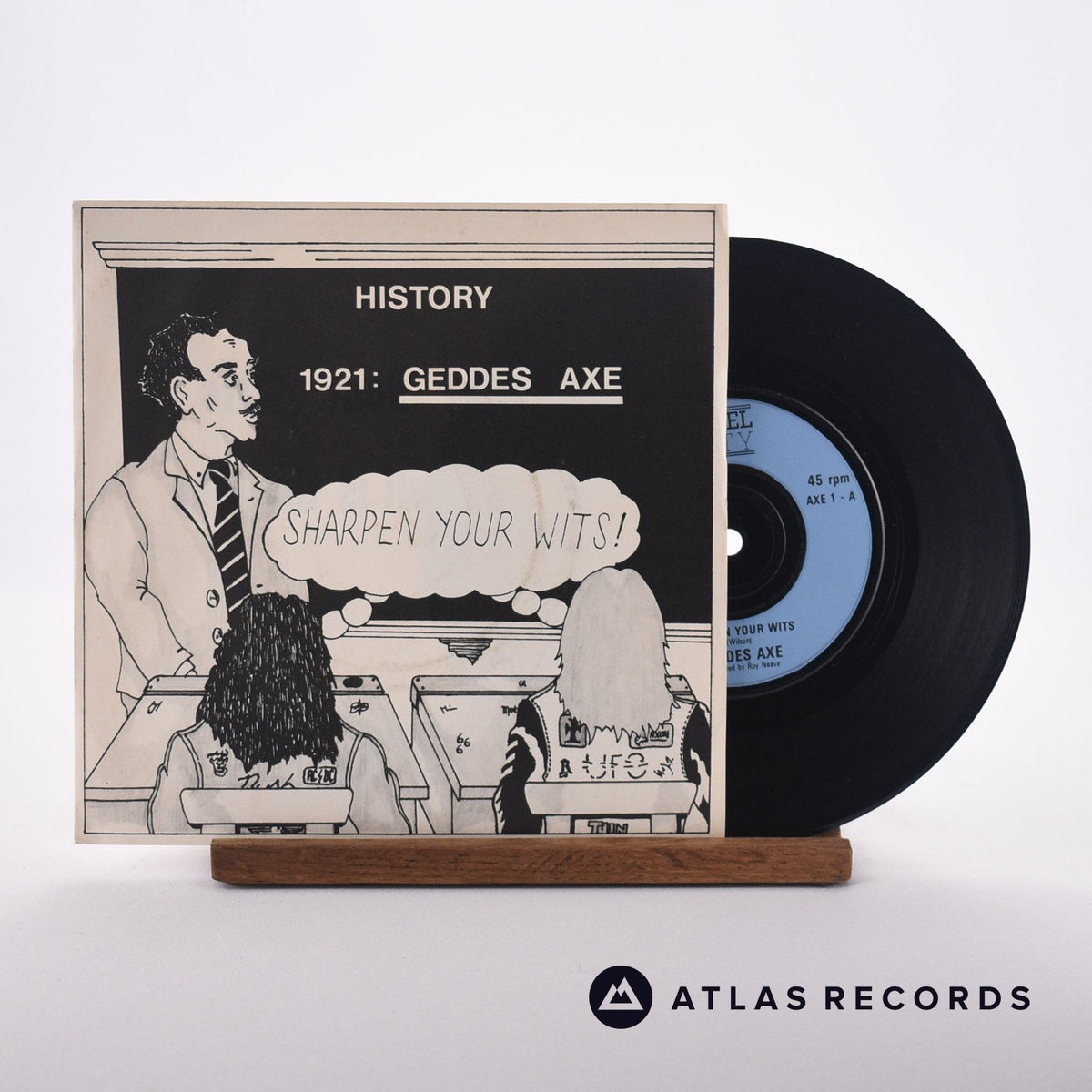 Geddes Axe Sharpen Your Wits! 7" Vinyl Record VG+/EX – Atlas Records