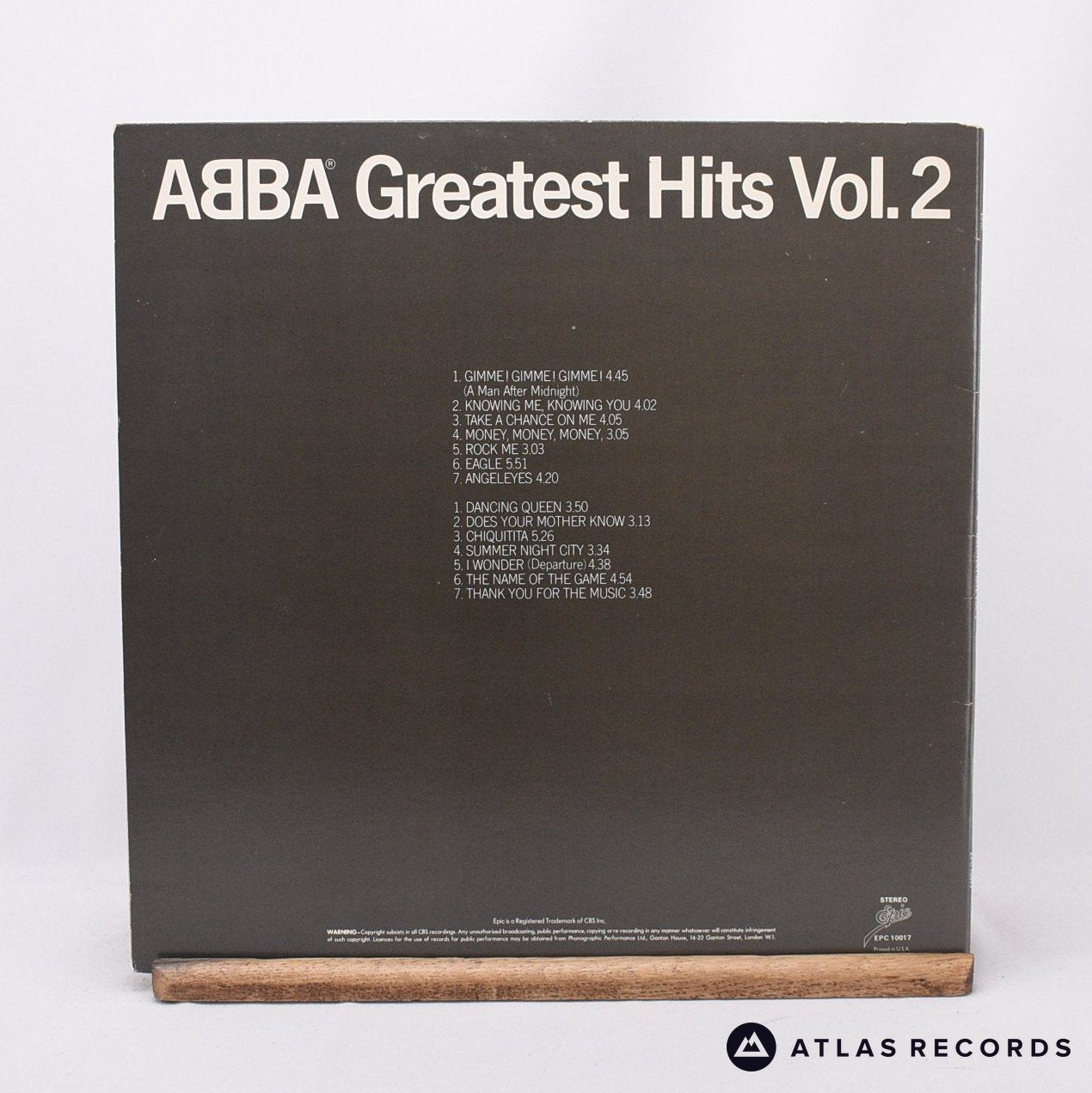 ABBA Greatest Hits Vol. 2 LP Vinyl Record VG+/VG+ – Atlas Records