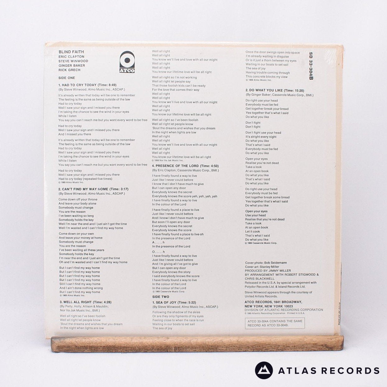 Blind Faith Blind Faith LP Vinyl Record NM/Mint (New) – Atlas Records
