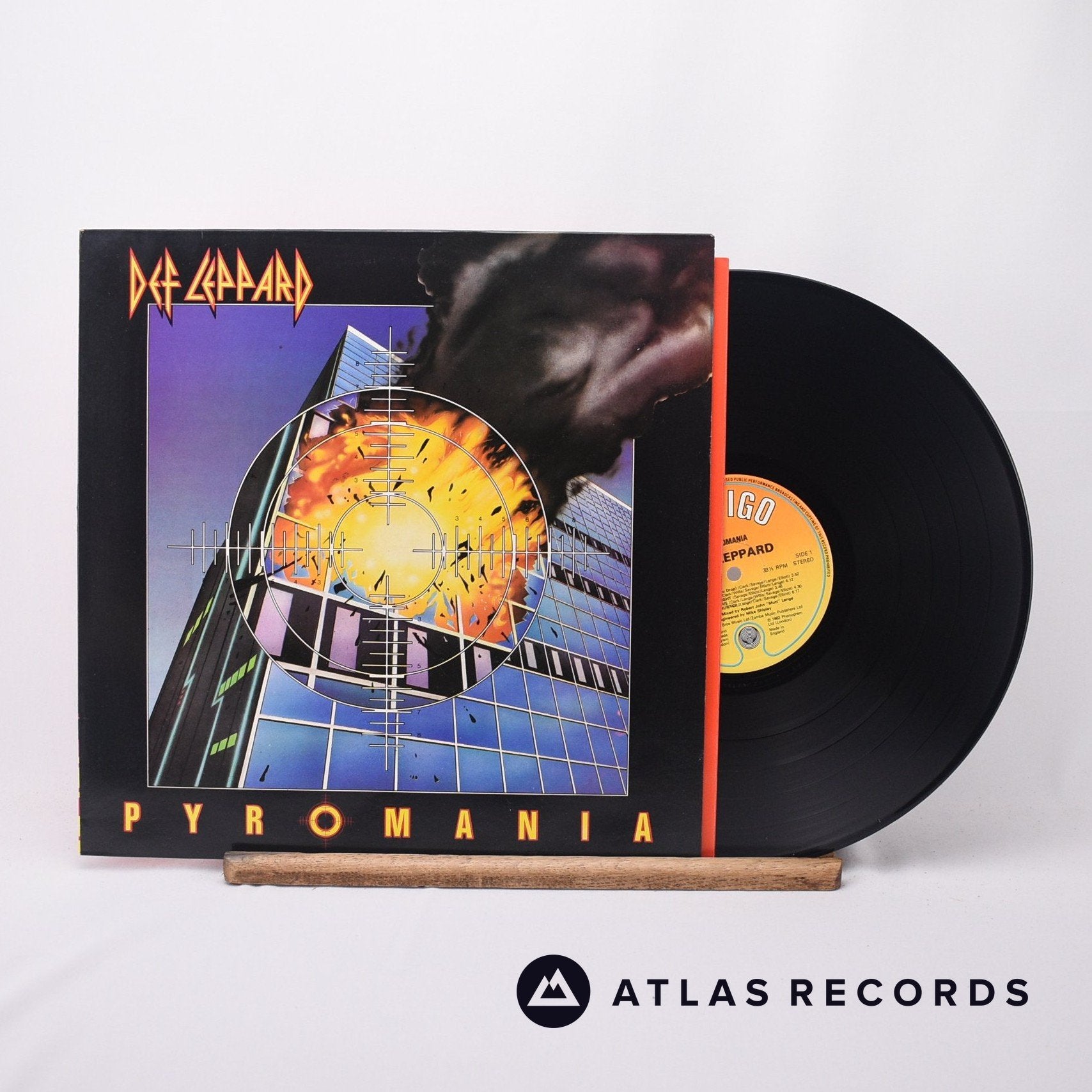 Def Leppard Pyromania LP Vinyl Record EX/EX – Atlas Records