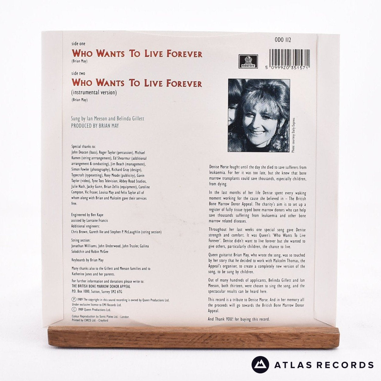 Ian Meeson Who Wants To Live Forever 7" Vinyl Record EX/EX – Atlas Records