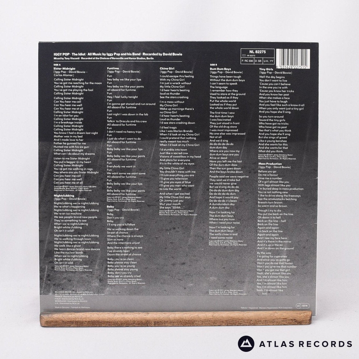 Iggy Pop The Idiot LP Vinyl Record EX/EX – Atlas Records