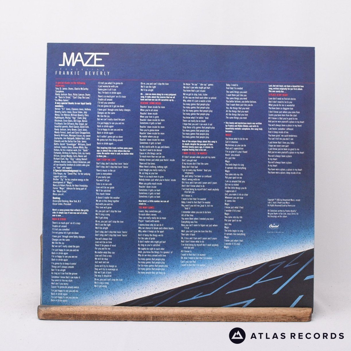 Maze Featuring Frankie Beverly Can't Stop The Love LP Vinyl EX/EX – Atlas Records