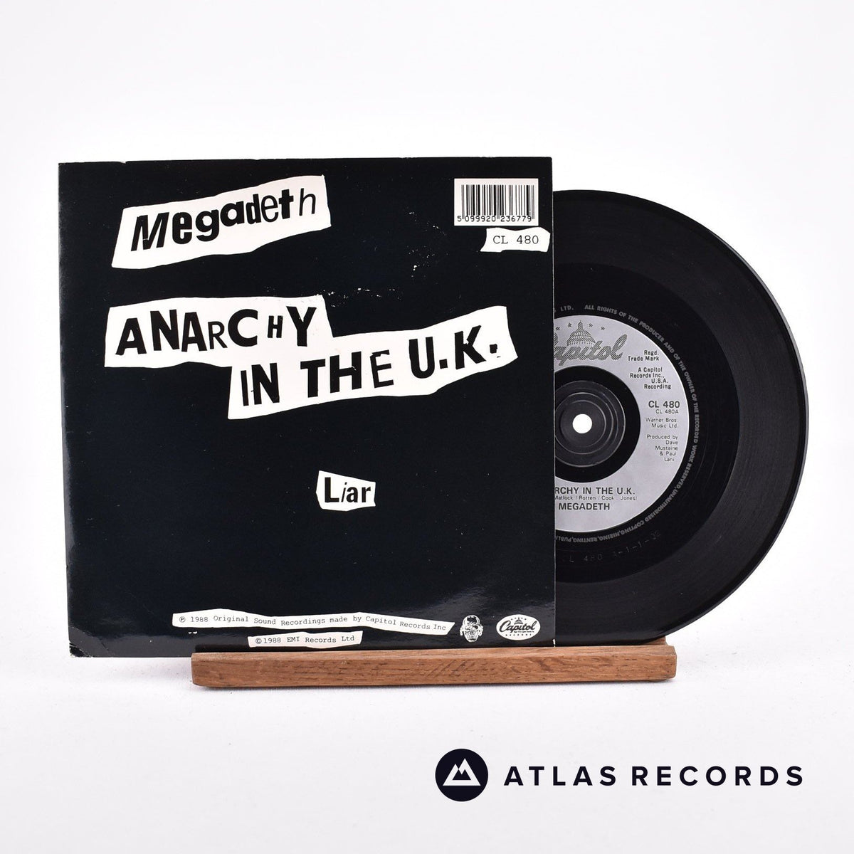 Megadeth Anarchy In The U.K. 7" Vinyl Record VG+/VG+ – Atlas Records