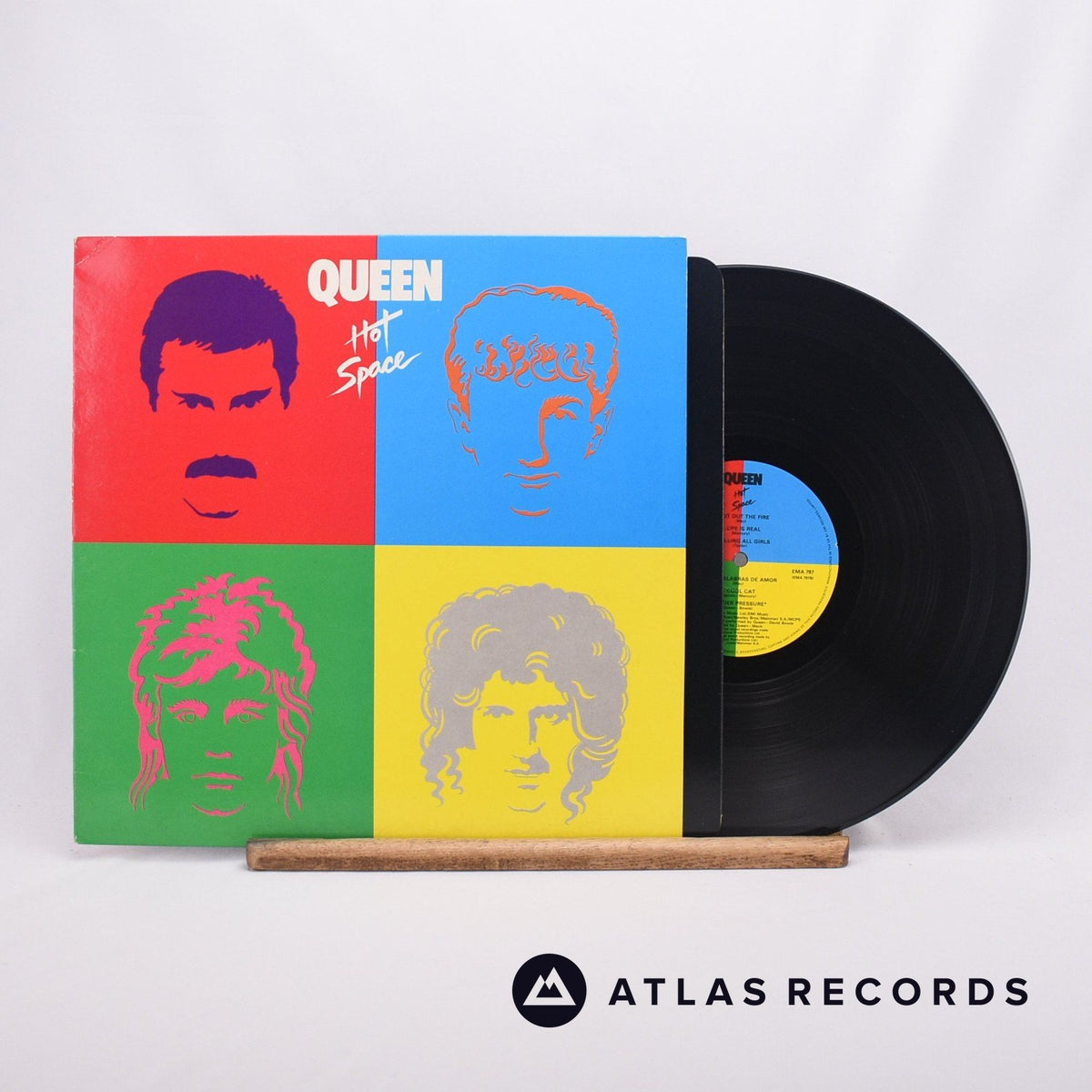 Queen Hot Space LP Vinyl Record EX/EX – Atlas Records