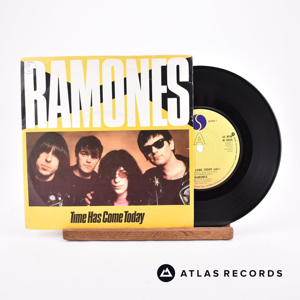 Ramones Time Has Come Today 7" Vinyl Record EX/EX – Atlas Records
