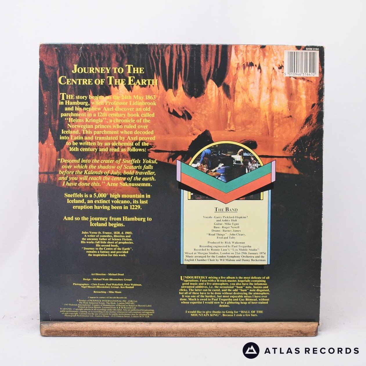 Rick Wakeman Journey To The Centre Of The Earth LP Vinyl VG+/EX – Atlas ...