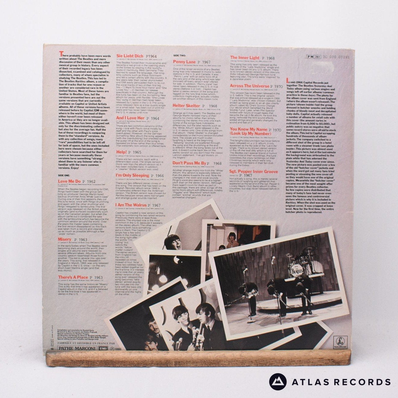 The Beatles Rarities LP Vinyl Record EX/VG+ – Atlas Records