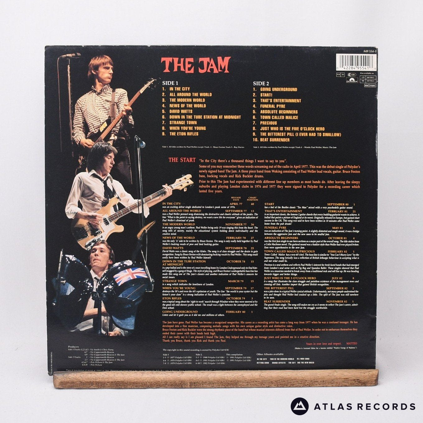 The Jam Greatest Hits LP Vinyl Record EX/EX – Atlas Records