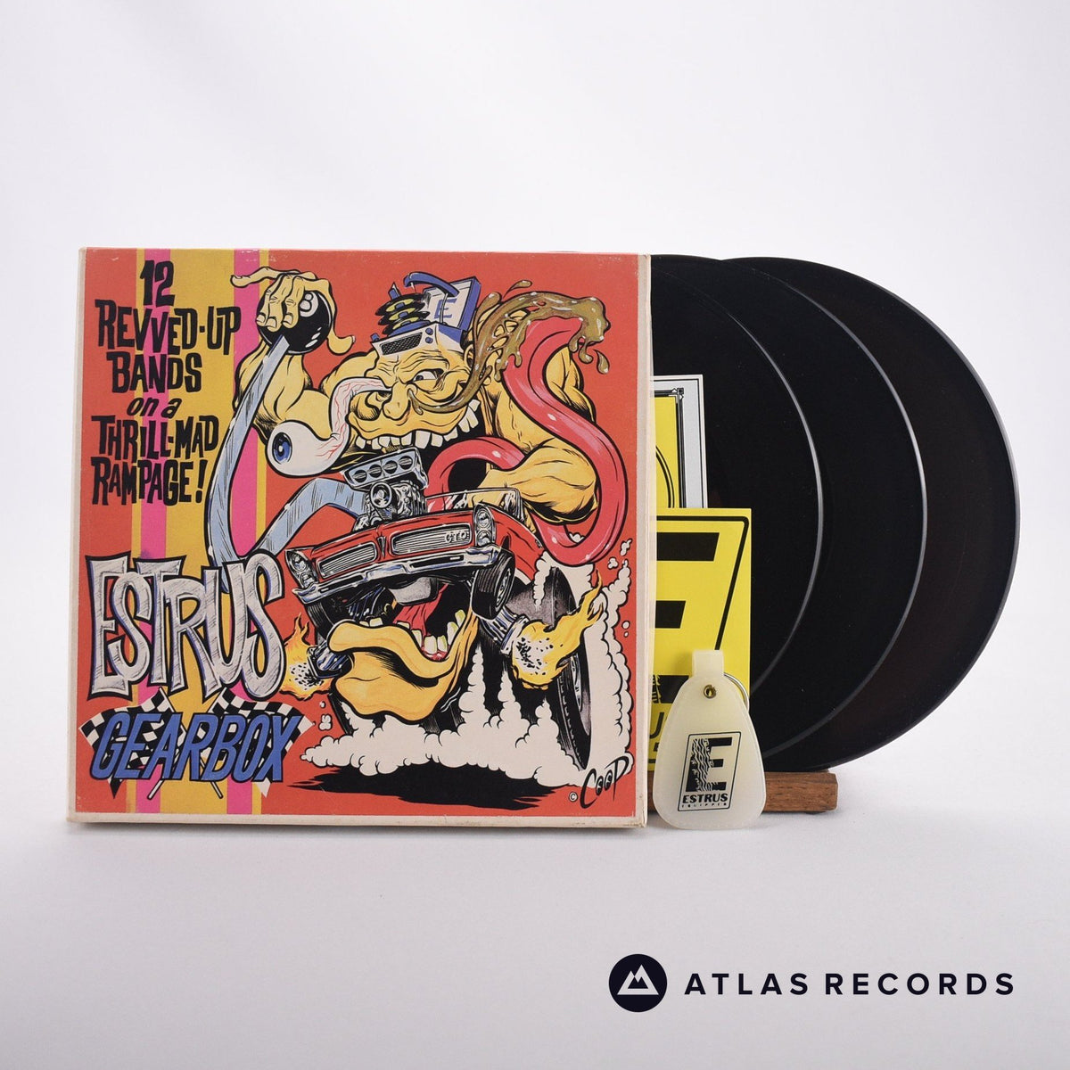 Various Estrus Gearbox 3 x 7"Box Set Vinyl Record EX/EX – Atlas Records